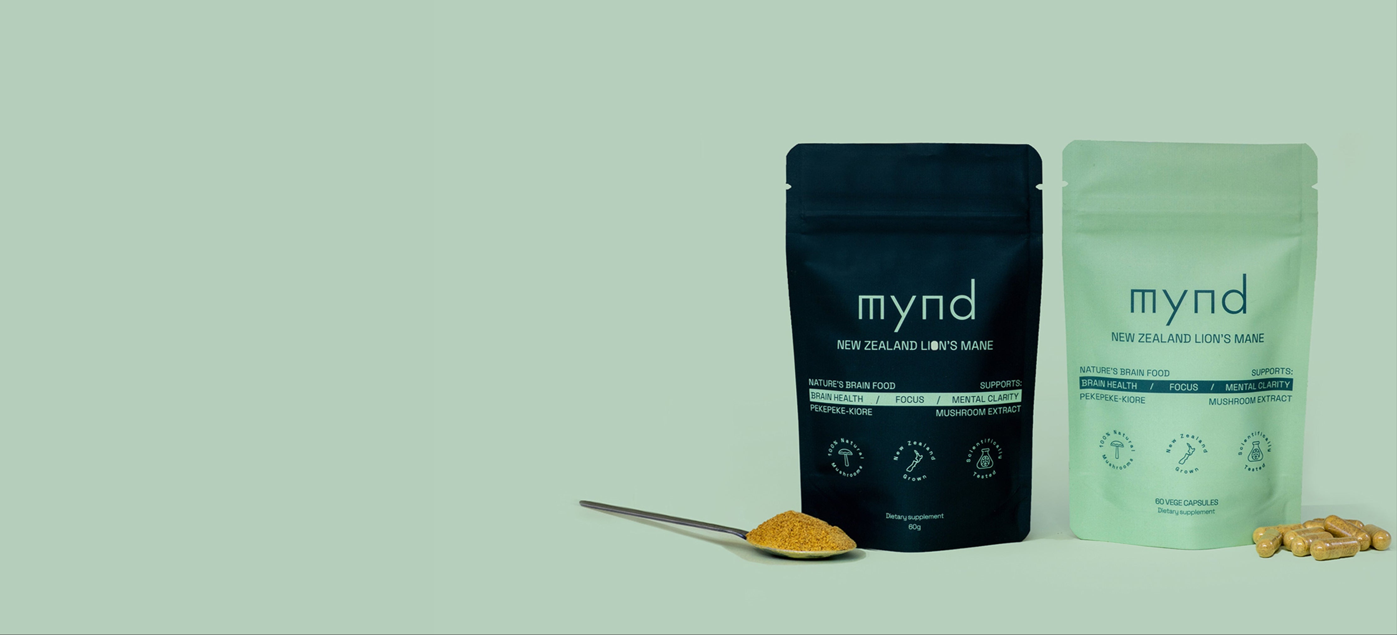 Mynd | New Zealand Mushroom Supplements for Brain Health