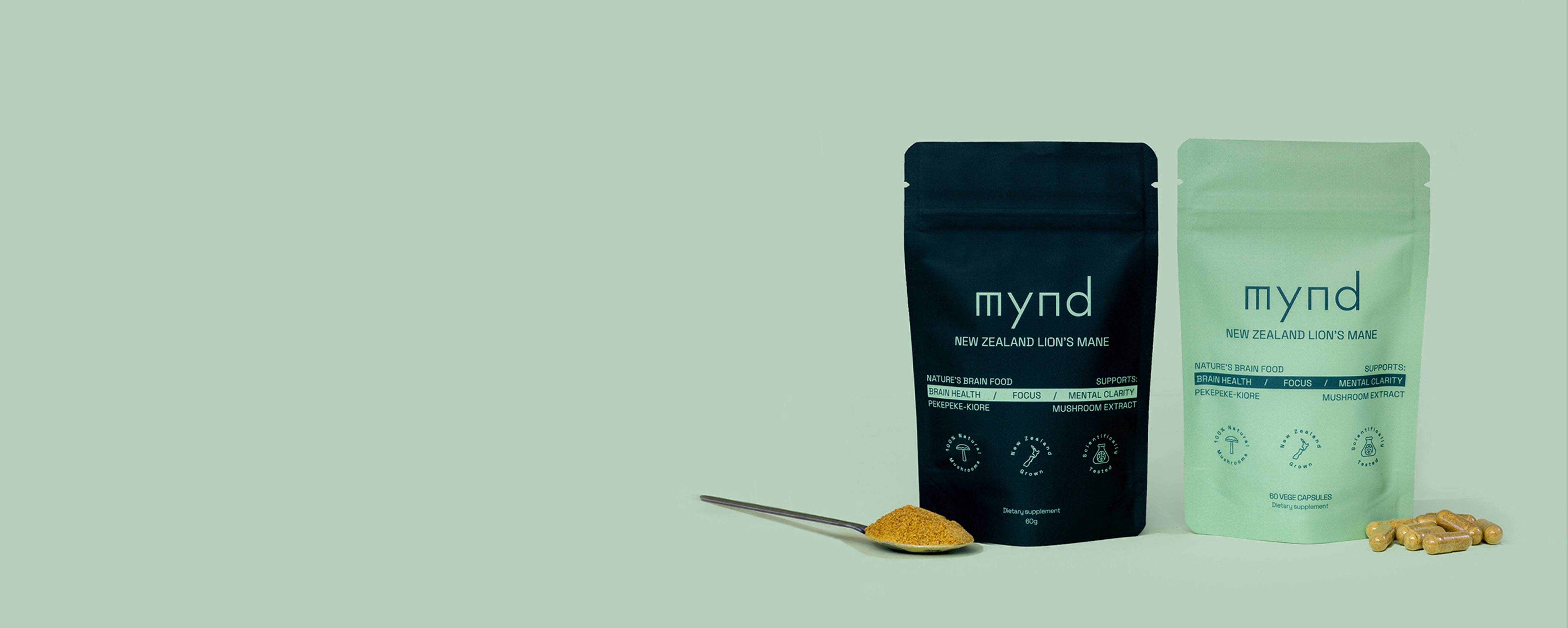 Mynd | New Zealand Mushroom Supplements for Brain Health