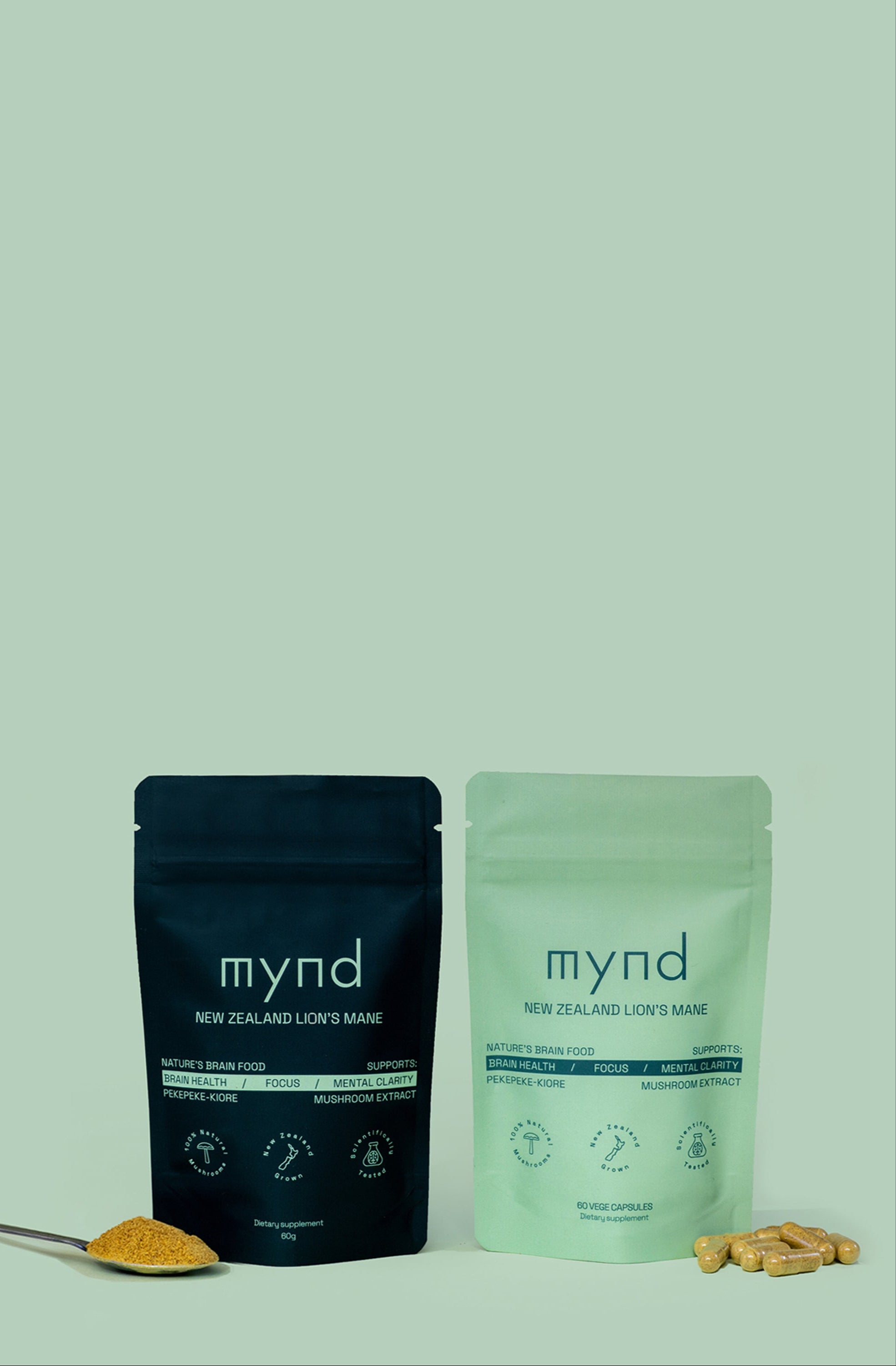 Mynd | New Zealand Mushroom Supplements for Brain Health